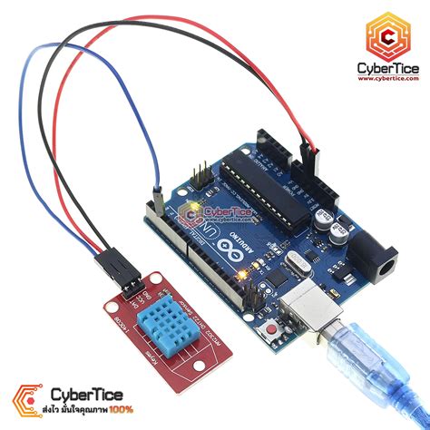 สอนใช้งาน Arduino Dht11 เซ็นเซอร์วัดอุณหภูมิและความชื้น พร้อม Pcb สีแดง