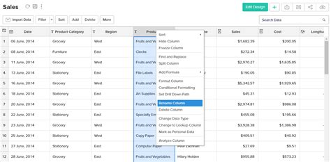 Working With Tables Analytics Plus