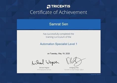 Samrat Sen On Linkedin Tricentis Tosca Certified Automation