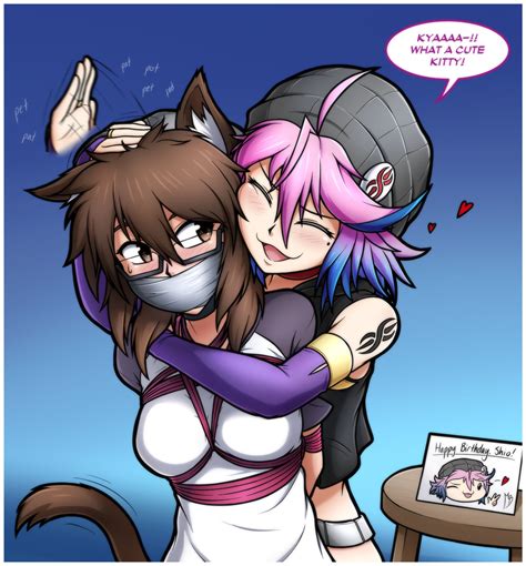 Rule 34 Bondage Cat Ears Cat Tail Cute Femdom Femsub Gag Happy