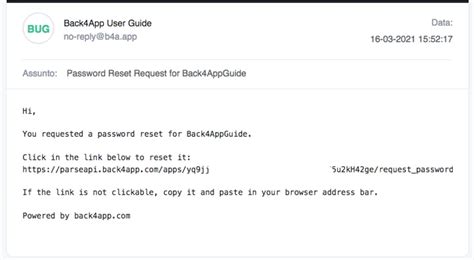 User Password Reset For React Back4app Backend