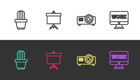 선인장과 즙이 많은 냄비 다이어그램이 있는 칠판 영화 영화 미디어 프로젝터 및 모니터 텍스트가 흑백으로 작동합니다 벡터 0명에 대한 스톡 벡터 아트 및 기타 이미지 Istock