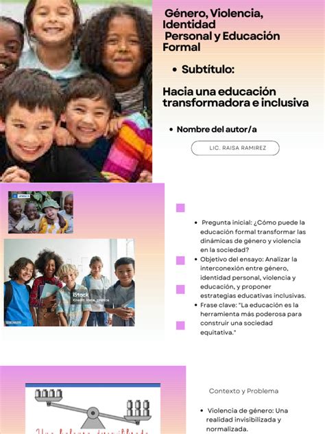 Presentación Igualdad De Género Diplomado Pdf Género Estudios De