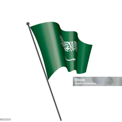 사우디 아라비아 플래그 흰색 배경 벡터 일러스트 레이 션 0명에 대한 스톡 벡터 아트 및 기타 이미지 0명 3차원 형태