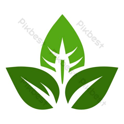 Three Green Leaf Icon Vector Design Symbol Png Images Eps Free