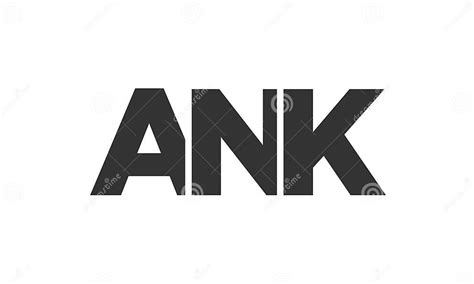 Ank Logo Design Template With Strong And Modern Bold Text Initial Based Vector Logotype