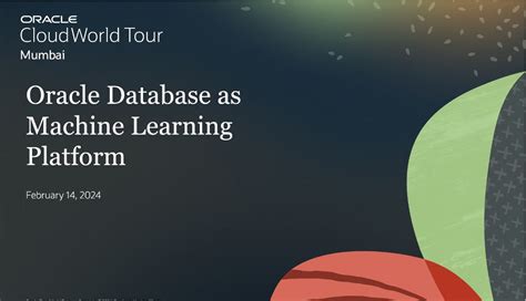 Abhijit Khuperkar On Linkedin Oraclecloudworld Ocw Demos Oraclemachinelearning Oml