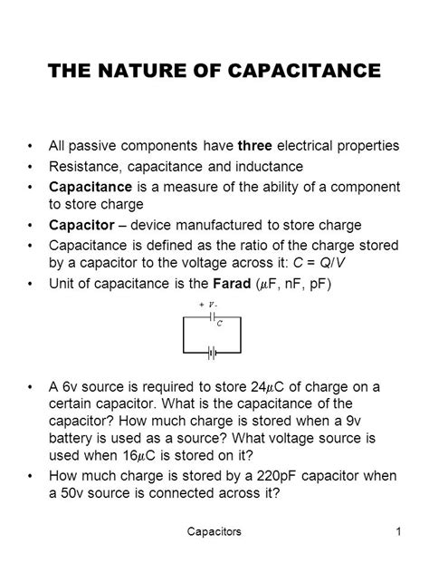 Capacitance Equation With Resistance