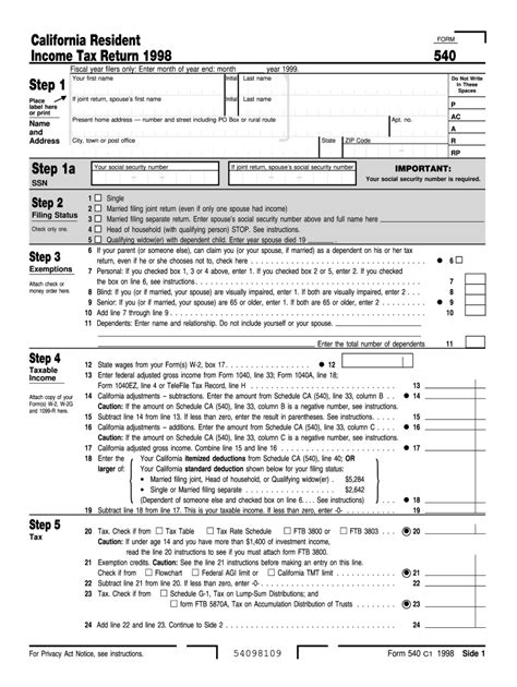 540 Fillable Form Printable Forms Free Online
