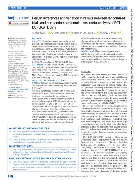 PDF Design Differences And Variation In Results Between Randomised Trials And Non Randomised