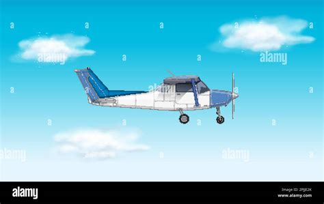Single Engine Light Aircraft Vector Illustration Stock Vector Image