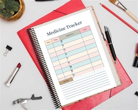 Medicine Tracker Daily Medicine Tracker Medicine Log Medicine