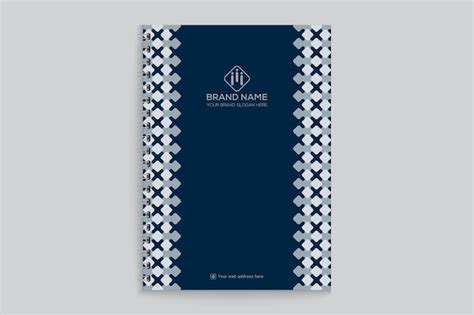 Premium Vector Geometric Notebook Cover Design Template