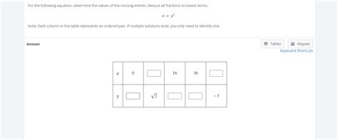 solved for the following equation determine the values of