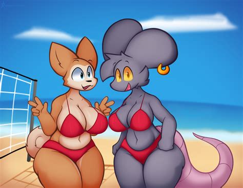 Rule 34 Artist Request Beach Beach Background Big Breasts Big Hips