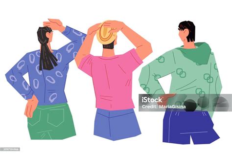 서 있고보고있는 사람들의 뒷모습 이미지 벡터 일러스트 레이션 고립 관중에 대한 스톡 벡터 아트 및 기타 이미지 관중