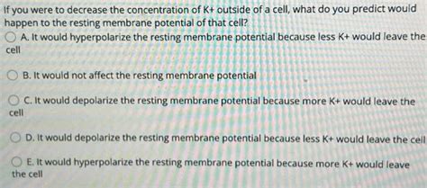 Solved A Cell With An Internal Osmolarity Of 300 Mosm L Is