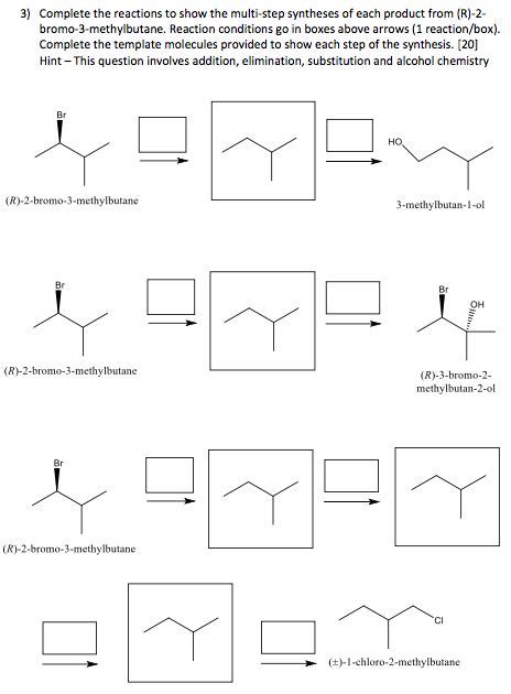 Solved Complete The Reactions To Show The Multi Step Chegg