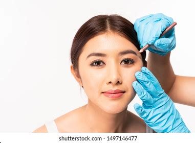 Beautiful Girl Eyebrows Nude Make Wearing Stock Photo Shutterstock