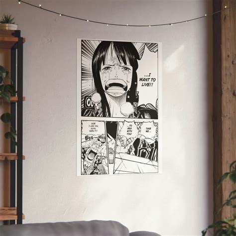 Nico Robin I Want To Live Panel One Piece Vertical Poster Etsy