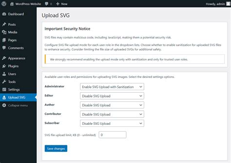 Upload SVG Para WordPress Descargar