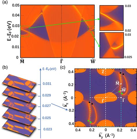 The Surface States And Fermi Arcs Projected On The Semiinfinite 100