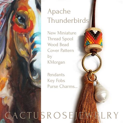 Apache Thunderbirds Miniature Thread Spool Bead Cover Pattern By