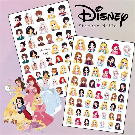 Sticker 3D Disney Các Nàng Công Chúa Hình dán móng tay 139 140