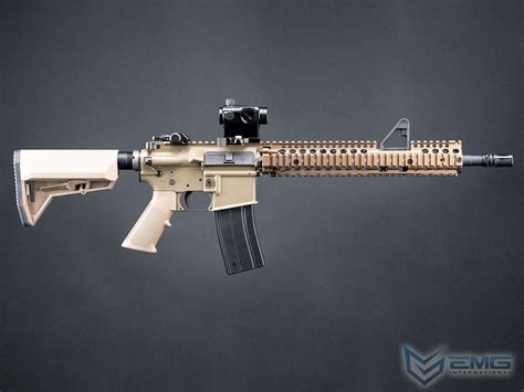 EMG Daniel Defense Licensed M A SOPMOD Block II Gas Blowback Airsoft Rifle Model Tan FSP