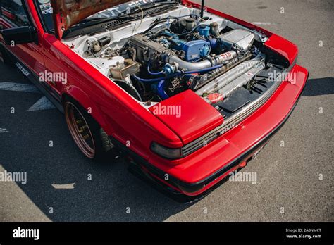 Kyiv 28 July 2019 Jdm Car Show Outdoor Tuned Japanese Drift Cars Expo
