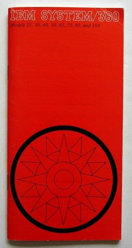 Ibm System 360 Brochure Vtg 1969 Models 25 30 40 50 65 75 85 And 195 4572609457