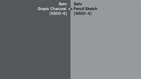 Behr Grapic Charcoal Vs Pencil Sketch Side By Side Comparison
