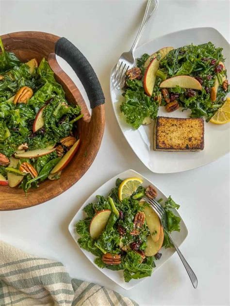 Vegan Kale Salad With Maple Balsamic Dressing