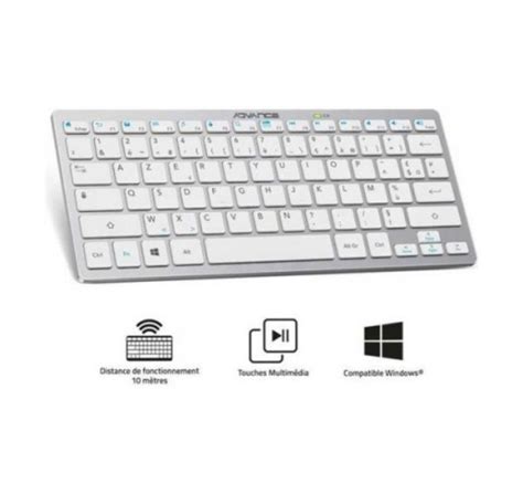 Clavier Sans Fil Silencieux Ultra Compact Advance Smartkeys Bluetooth