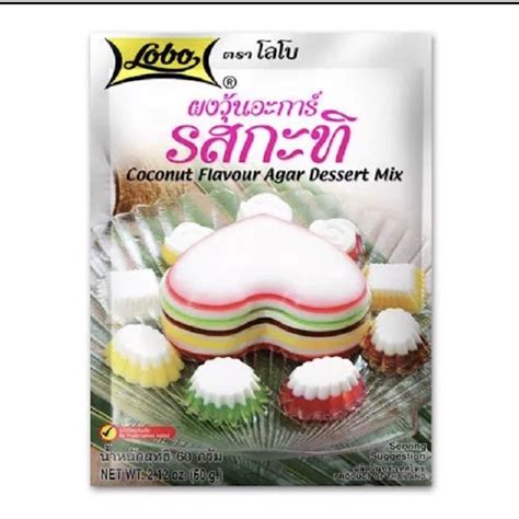 Lobo Coconut Flavor Agar Dessert Powder Mix 60g Thailand Gulaman Mix