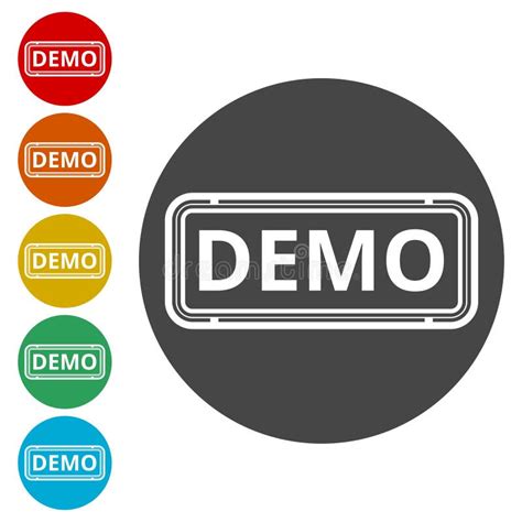 Simple Demo Sign 6 Colors Included Stock Vector Illustration Of Show