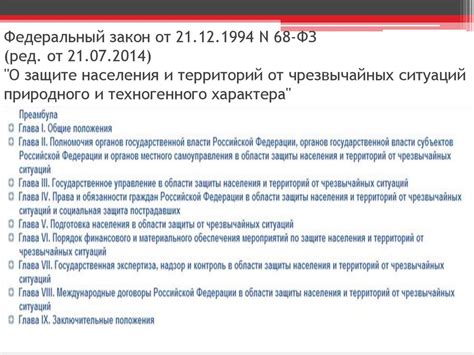 Права и обязанности граждан РФ в области защиты населения и территорий
