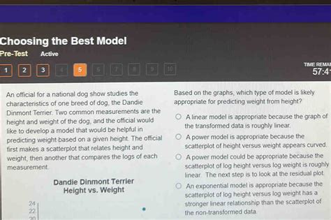 Choosing The Best Model Pre Test Active TIME REMA 1 2 3 4 5 6 8 9 10 57