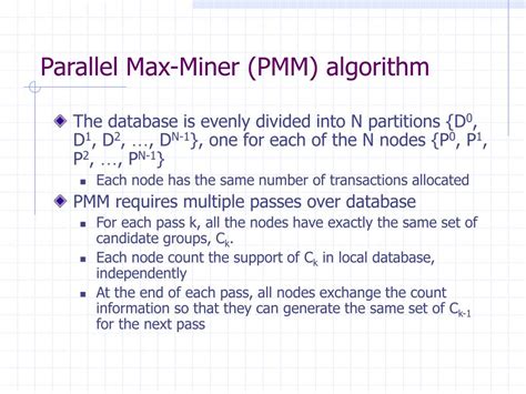 Ppt Parallel Mining Of Maximal Frequent Itemsets Form Databases