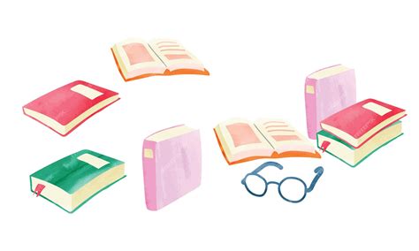 Premium Vector Set Of Books Watercolor Illustration Open Books And