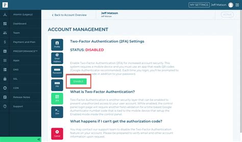 activating 2 factor auth 2fa in atomic [pagely® support]
