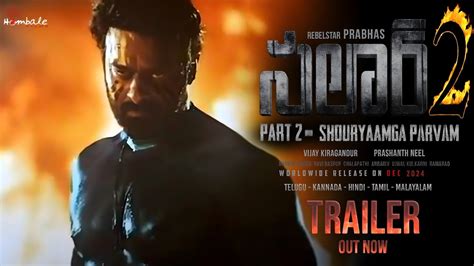SALAAR PART 2 SHOURYAANGA PARVAM PRABHAS INTRO FIRST LOOK TEASER