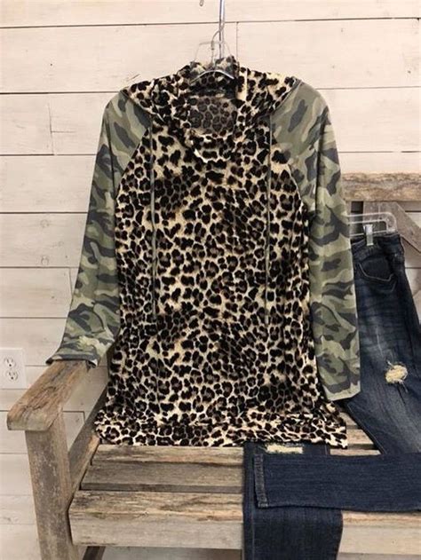 Leopard Long Sleeve Tops Lilicloth