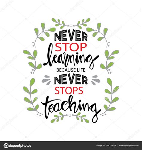 Never Stop Learning Because Life Never Stops Teaching Motivational