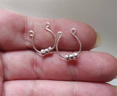 Nipple Clamps Non Piercing Nipple Rings Feminine Bow Nipple Etsy