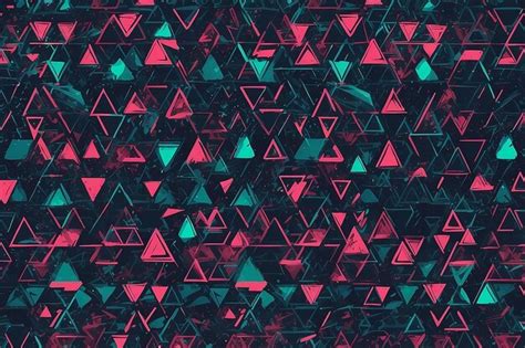 Abstract Geometric Background With Triangle Shape Pattern Premium Ai Generated Image