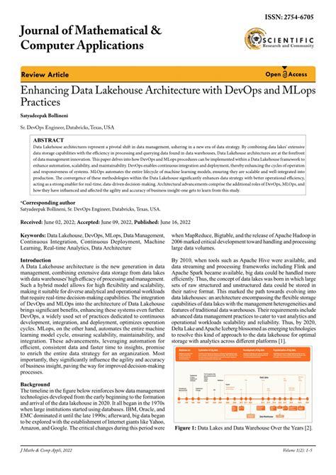 Pdf Enhancing Data Lakehouse Architecture With Devops And Mlops Practices