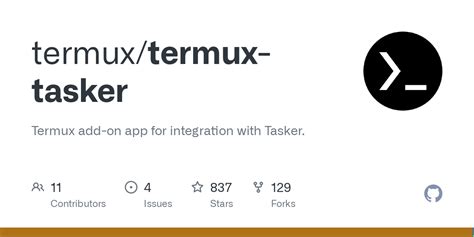 Github Termux Termux Tasker Termux Add On App For Integration With