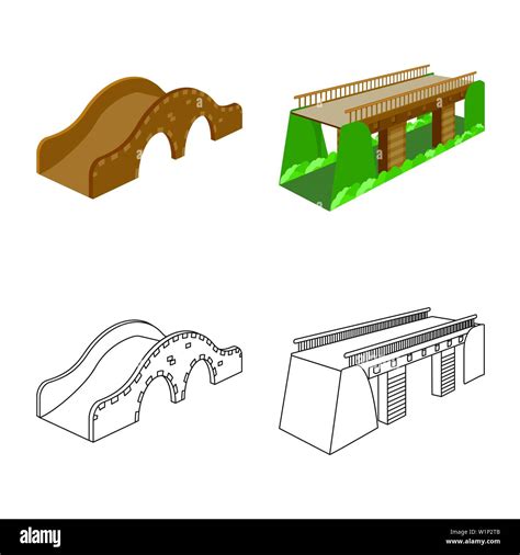 Vector Design Of Connection And Design Sign Set Of Connection And Side Stock Vector