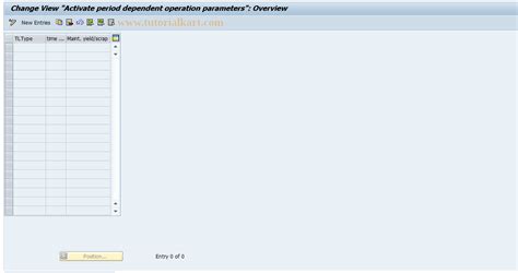 OP SAP Tcode Maintain Period Dependent Operation Val
